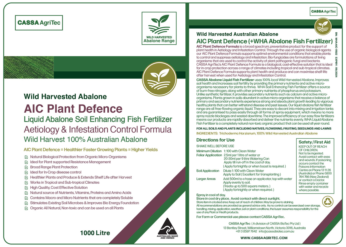 AIC Plant Defence - 1000L – CASSA AgriTec