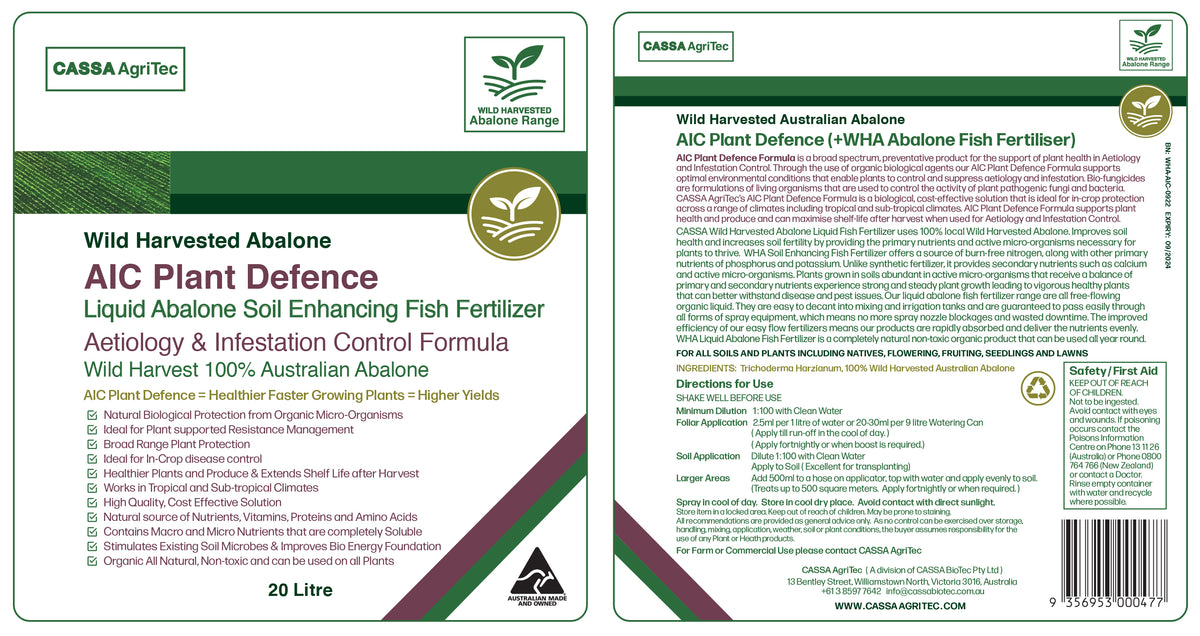 AIC Plant Defence Formula - 20L – CASSA AgriTec